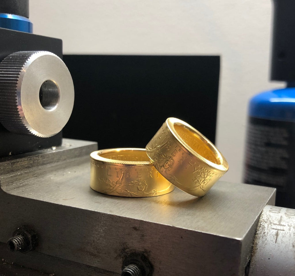 Gold Coin Rings - Golden Anniversary – Change To Treasure