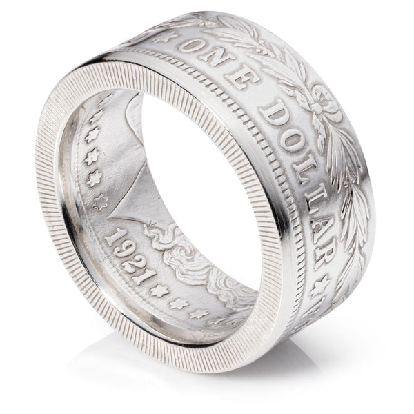 Morgan Silver Dollar Coin Ring | Polished - 10mm – Change To Treasure