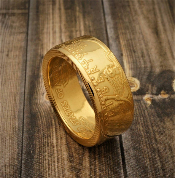 1/2oz Coin Gold Rings | 22k American Eagle | Heads | Polished – Change ...